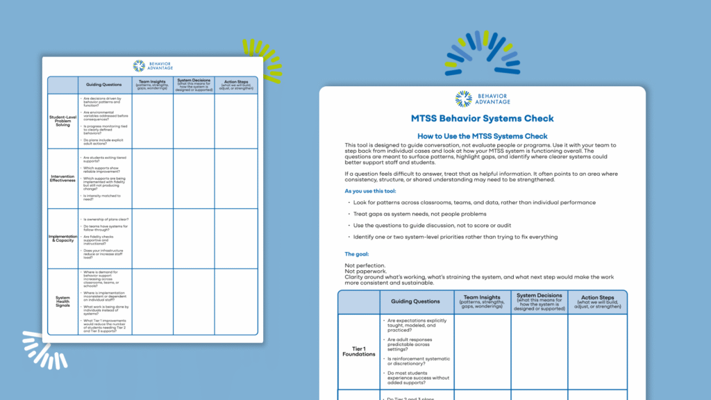 MTSS Behavior Systems Check | Behavior Advantage